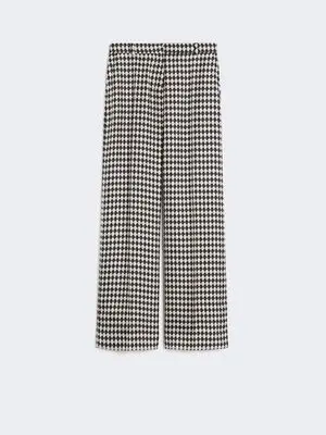 Max Mara Flared Printed Silk Trousers