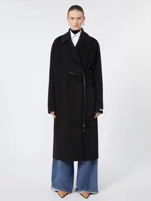 Max Mara Double-faced Robe Coat - Black