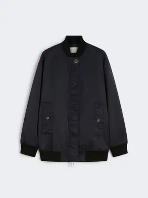 Max Mara Oversized Twill Bomber Jacket