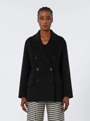 Max Mara Double-breasted Wool Jacket - Black