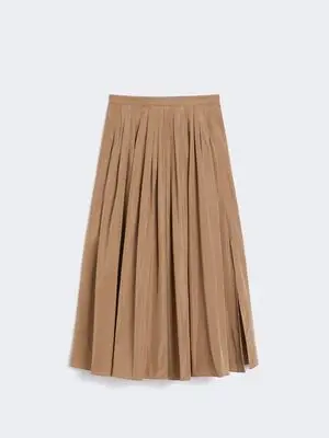 Max Mara Pleated Taffeta Flared Skirt