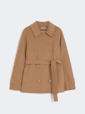 Max Mara Short Double-faced Wool Trench Coat
