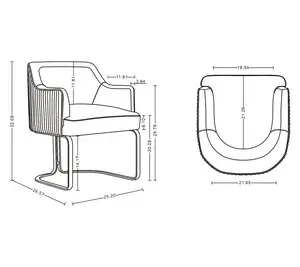 MANHATTAN COMFORT Raya Dining Armchair