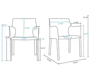 MANHATTAN COMFORT Paris Dining Armchair