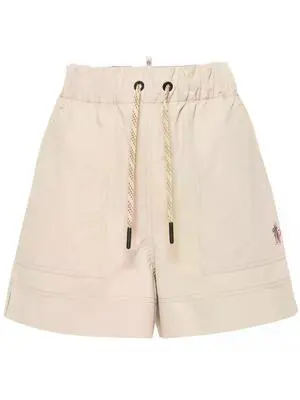 Moncler Mid-rise Straight-leg Shorts - Neutrals