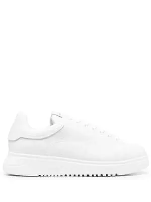 Emporio Armani Leather Sneakers - White