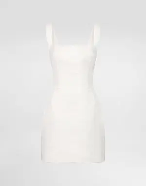 Dolce & Gabbana Stretch Mat Dress - White