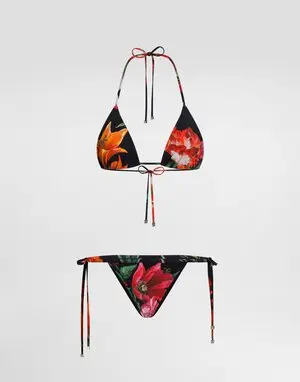 Dolce & Gabbana Floral Triangle Bikini - Print
