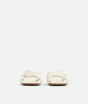 Bottega Veneta Riva Flat Mule - Sea Salt
