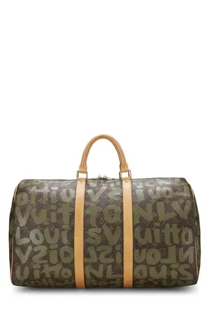LOUIS VUITTON Graffiti Keepall 50 Duffle Bag - Green