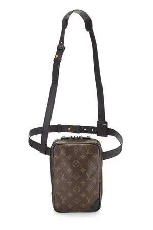 LOUIS VUITTON Monogram Canvas Utility Side Bag - Black