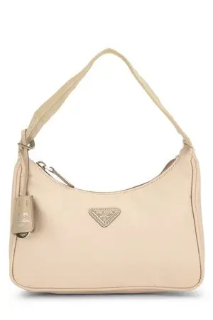 Prada Tessuto Re-edition 2000 Hobo - Beige