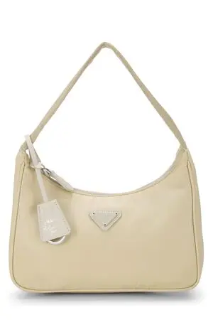 Prada Tessuto Re-Edition 2000 Hobo Mini Beige