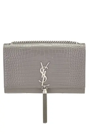 SAINT LAURENT YSL Embossed Kate Tassel Medium Bag