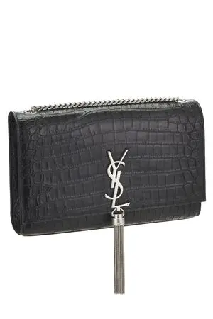 Saint Laurent Embossed Kate Tassel - Black