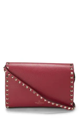 Valentino Garavani Leather Rockstud Flap Crossbody Bag