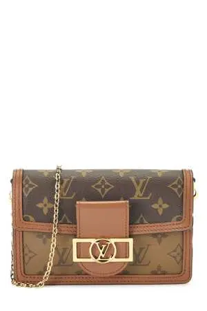 LOUIS VUITTON Monogram Reversed Dauphine Chain Wallet - Brown