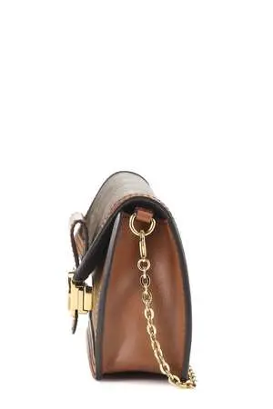 LOUIS VUITTON Monogram Reversed Dauphine Chain Wallet - Brown