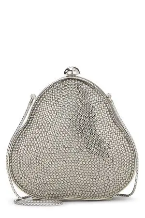 Judith Leiber Crystal Embellished Minaudière - Silver