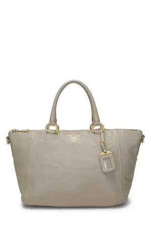 Prada Vitello Daino Convertible Zip Tote