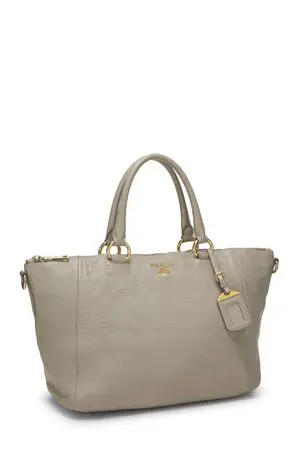 Prada Vitello Daino Convertible Zip Tote