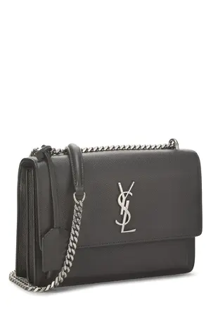 Saint Laurent Calfskin Leather Sunset Bag - Grey