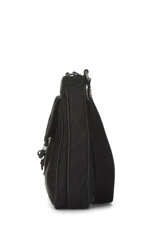Prada Nylon Buckle Flap Messenger - Black