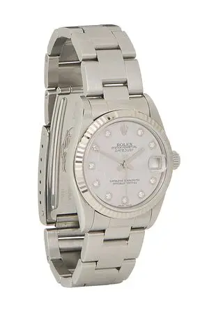 Rolex 18k Gold And Stainless Steel Datejust - Grey