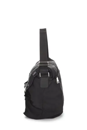 Prada Nylon Double Buckle Flap Messenger Bag