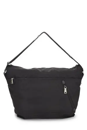 Prada Nylon Double Buckle Flap Messenger Bag