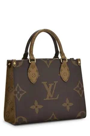 LOUIS VUITTON Monogram Reversed Giant On The Go - Brown