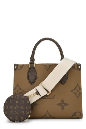 LOUIS VUITTON Monogram Reversed Giant On The Go - Brown