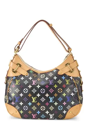 LOUIS VUITTON Takashi Murakami Monogram Multicolore Greta Hobo - Black