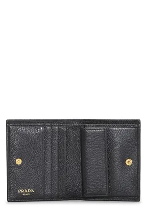 Prada Vitello Daino Compact Wallet