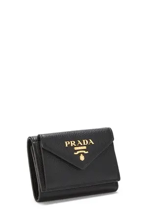 Prada Vitello Daino Compact Wallet