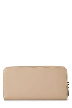 Prada Saffiano Bow Zip Around Wallet