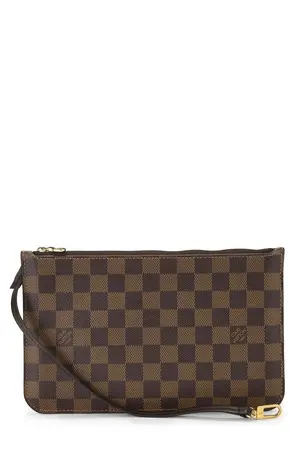 LOUIS VUITTON Damier Ebene Neverfull Pouch - Brown