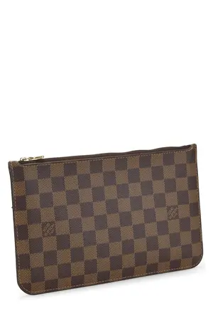 LOUIS VUITTON Damier Ebene Neverfull Pouch - Brown