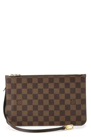 LOUIS VUITTON Damier Ebene Neverfull Pouch - Brown