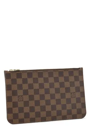 LOUIS VUITTON Damier Ebene Neverfull Pouch - Brown
