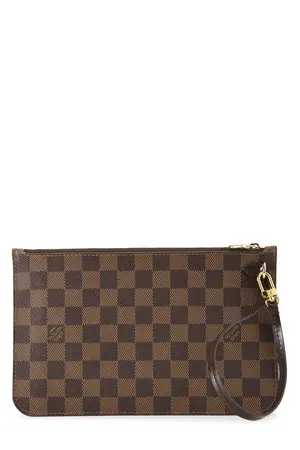 LOUIS VUITTON Damier Ebene Neverfull Pouch - Brown