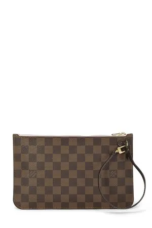 LOUIS VUITTON Damier Ebene Neverfull Pouch - Brown
