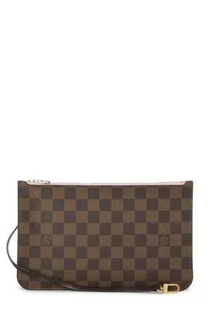 LOUIS VUITTON Damier Ebene Neverfull Pouch - Brown