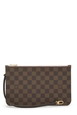 LOUIS VUITTON Damier Ebene Neverfull Pouch - Brown