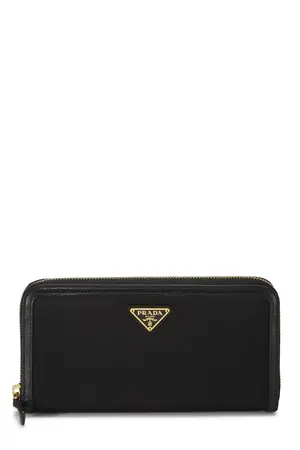 Prada Nylon Zip Around Wallet - Black