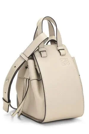 Loewe Calfskin Hammock Drawstring Bag - Grey