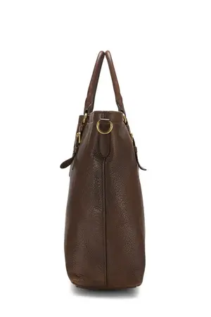 Prada Vitello Daino Convertible Tote - Brown
