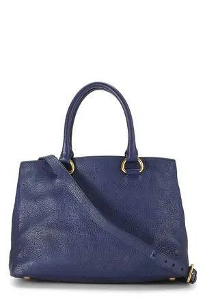 Prada Vitello Daino Convertible Tote - Blue