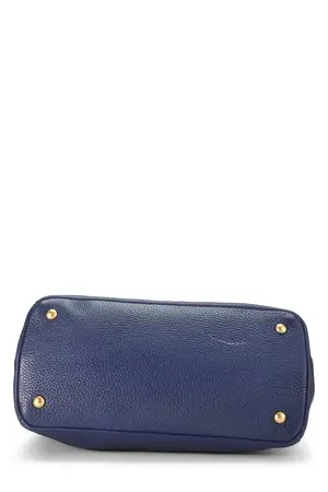 Prada Vitello Daino Convertible Tote - Blue
