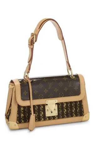LOUIS VUITTON Patent Monogram Tweedy Shoulder Bag
